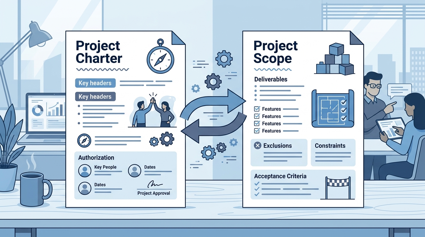 Project Scope Statement vs Project... | ToolkitCafe Blog